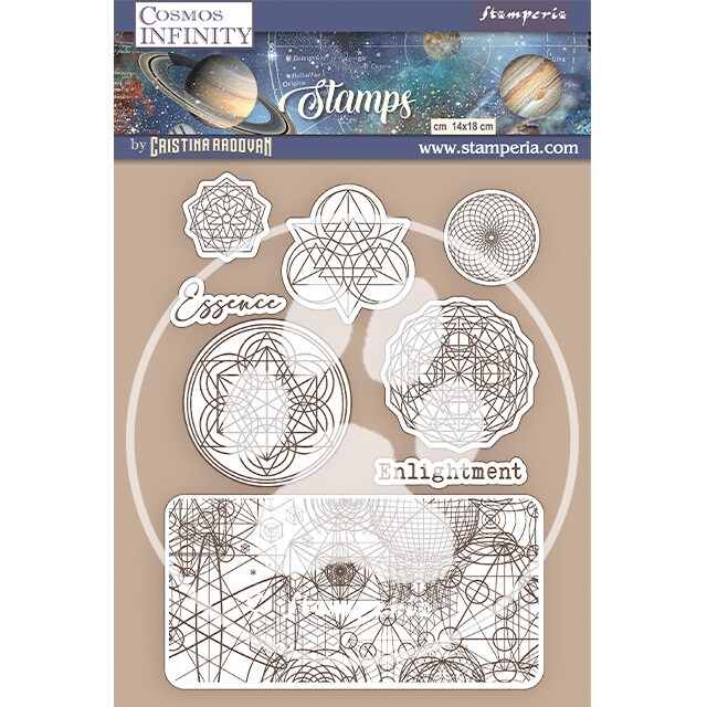 Essence Symbols Rubber Stamp - Cosmos Infinity - Stamperia | Michaels