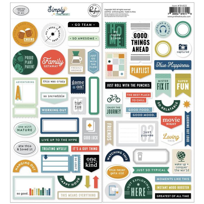 Simply The Best Cardstock Stickers - Pinkfresh Studio | Michaels