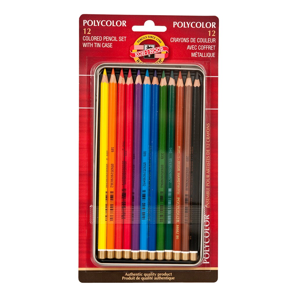 Polycolor Pencil Set, 12 Piece, Assorted Colors in a Tin, Carded | Michaels