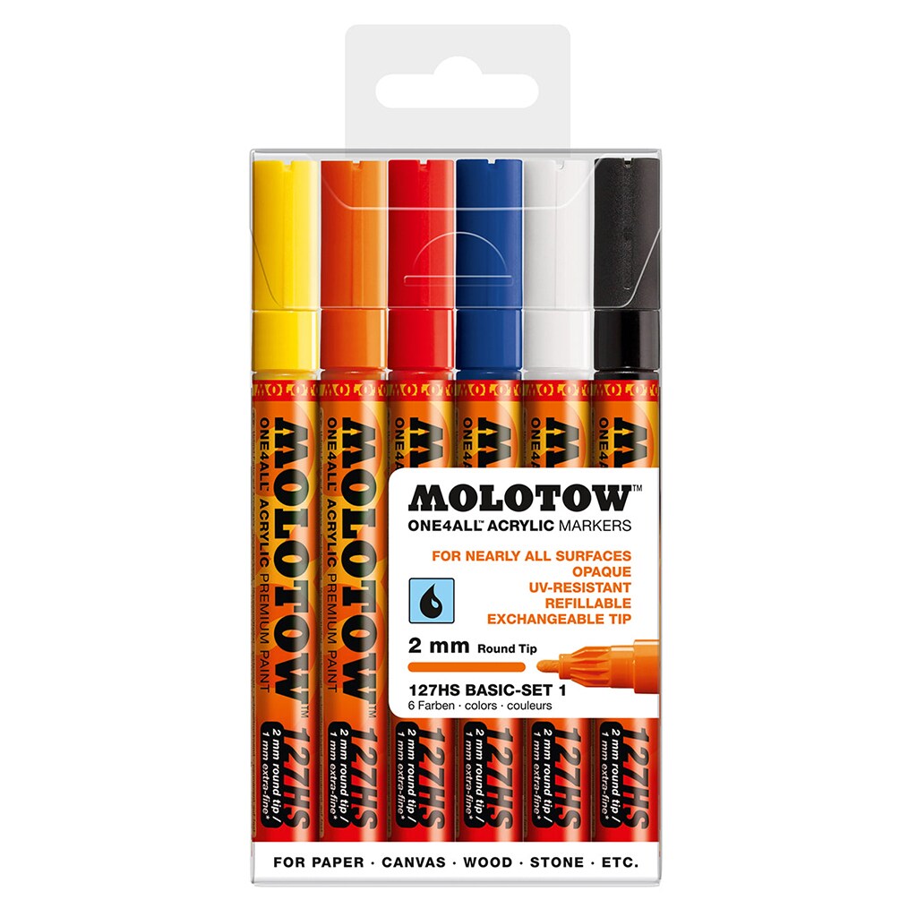 Molotow ONE4ALL 2mm 6pc Basic Set 1 | Michaels