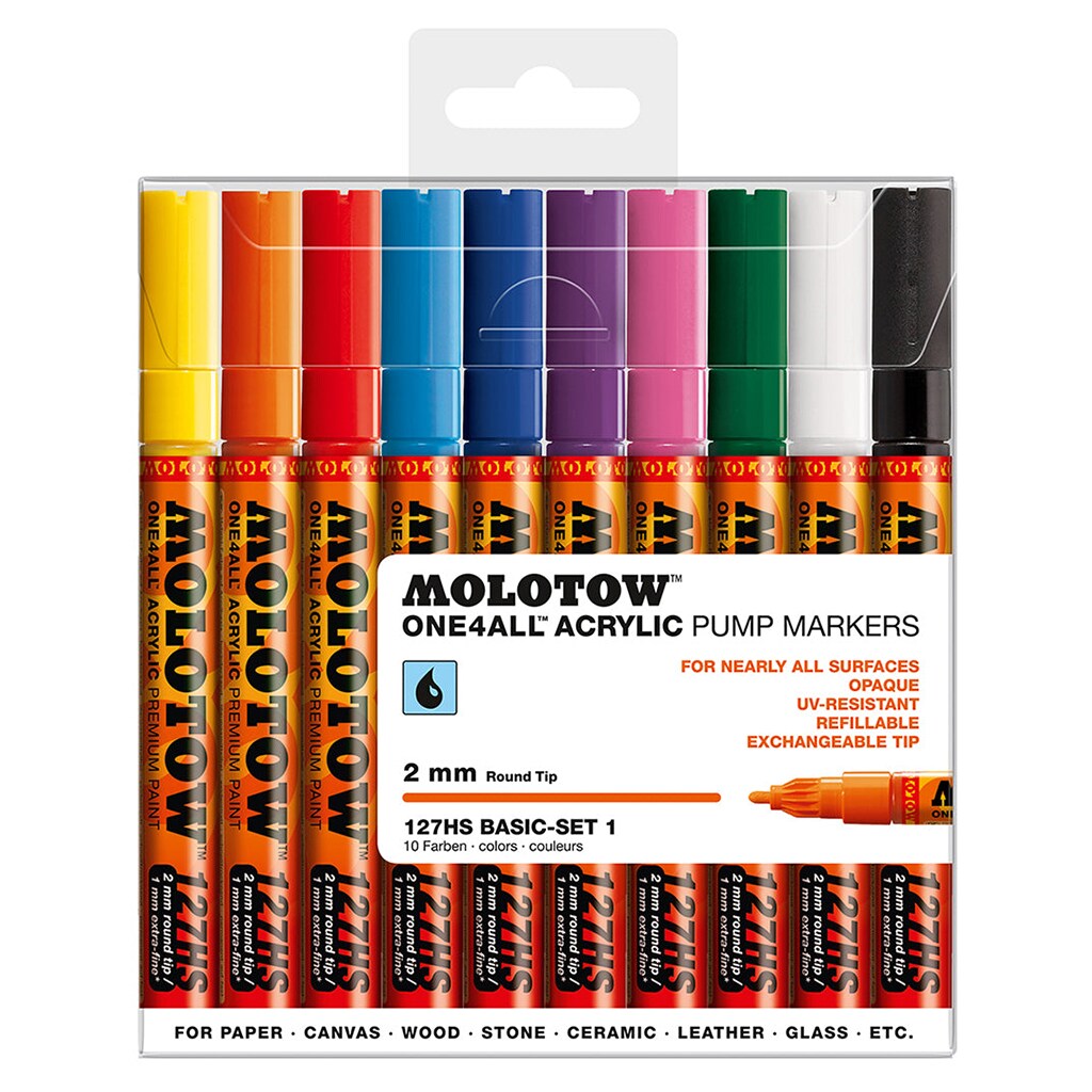 Molotow ONE4ALL 2mm 10pc Basic Set 1 | Michaels