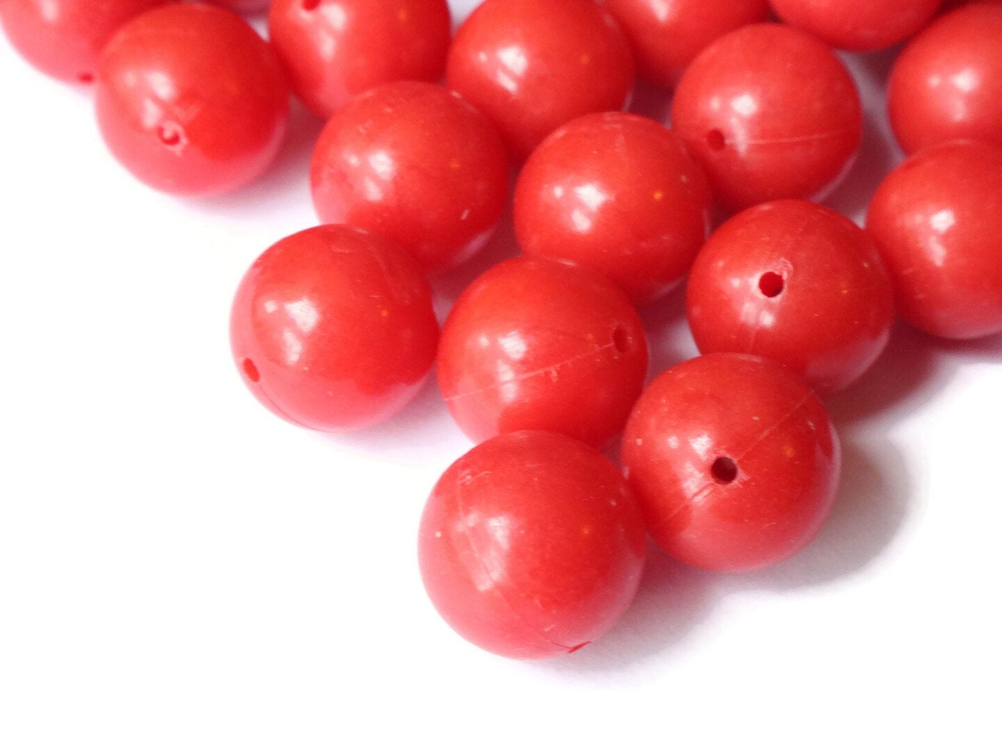 40 12mm Red Smooth Round Plastic Beads | Strung Beads | Michaels