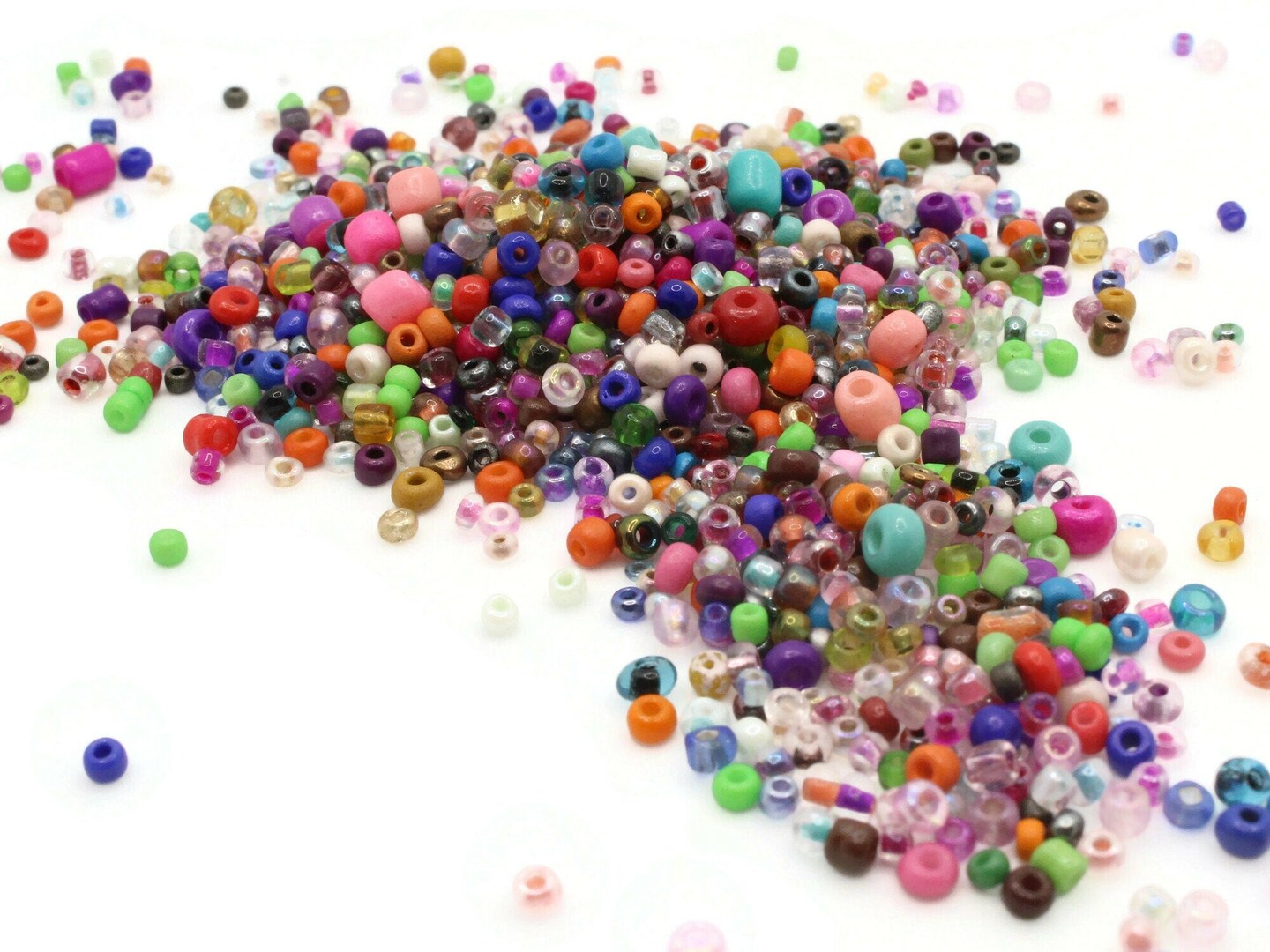 30 Grams or 1 Oz Mixed Glass Seed Beads Mixed Size and Mixed Color ...