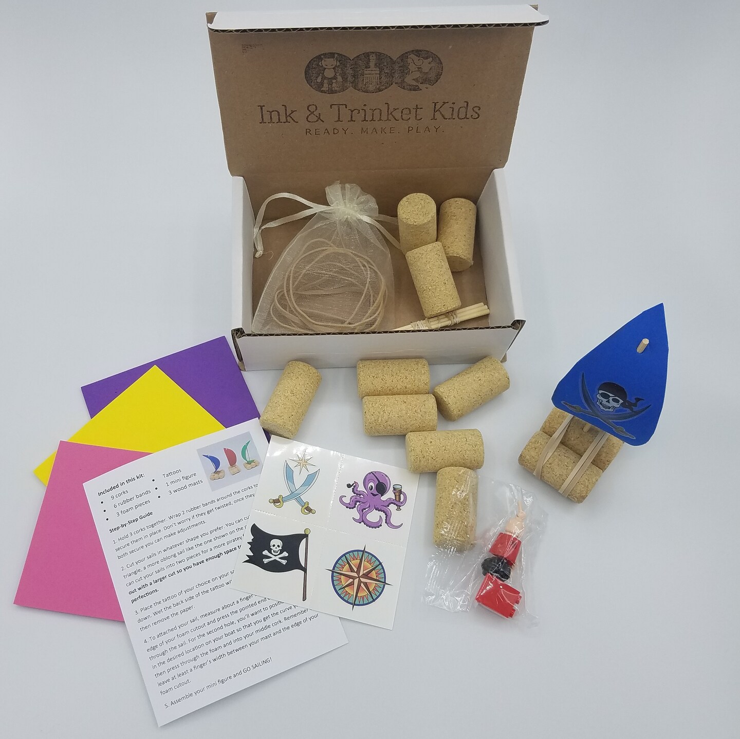 Ink and Trinket Kids Cork Boat Craft Kit, DIY Toy | Michaels