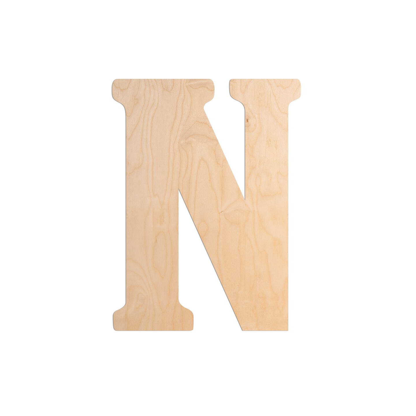 23 In. Letter N, Unfinished Vintage Wood Letter (N) | Michaels