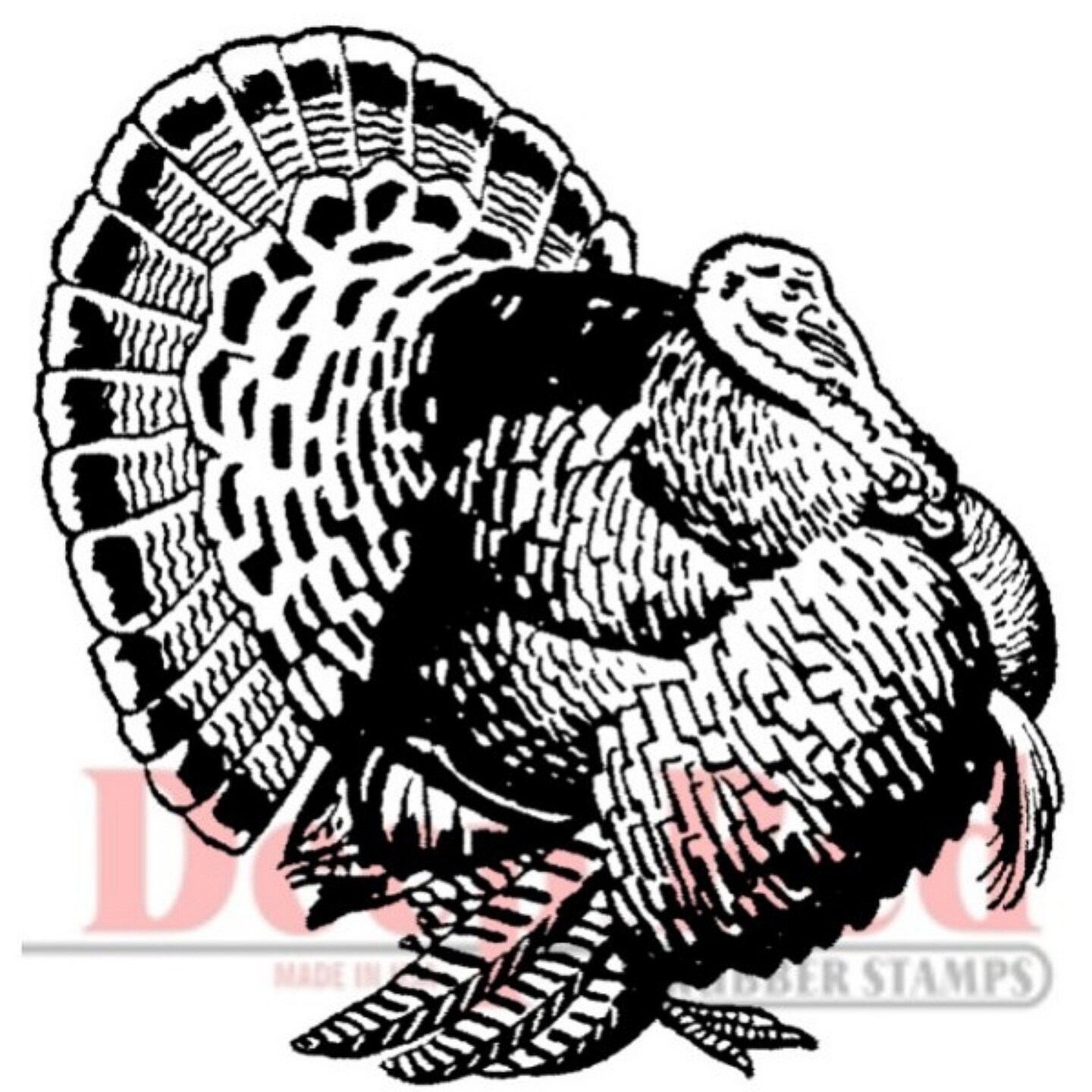 Deep Red Stamps Turkey Rubber Cling Stamp 2 x 2 inches | Michaels
