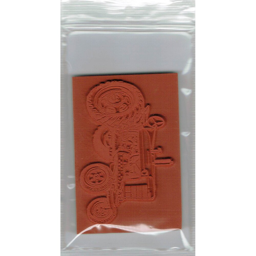 Deep Red Stamps Vintage Farm Tractor Rubber Cling Stamp 3.2 x 2.1 ...