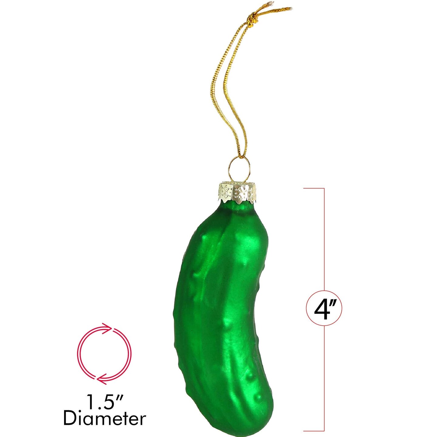 Ornativity Christmas Pickle Tree Ornament Traditional Glass Blown
