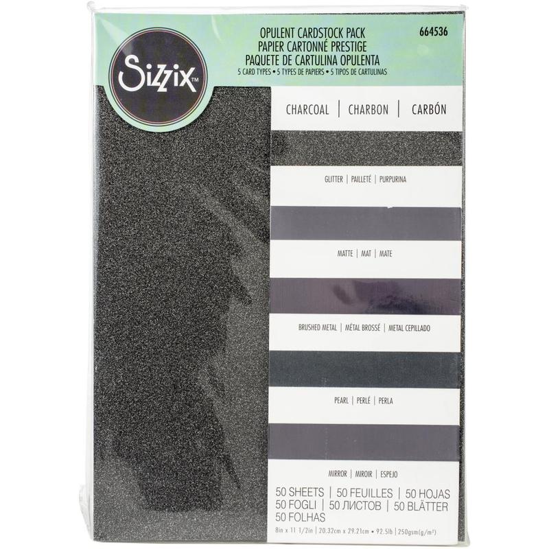 Charcoal Opulent Cardstock Pack - Sizzix | Michaels