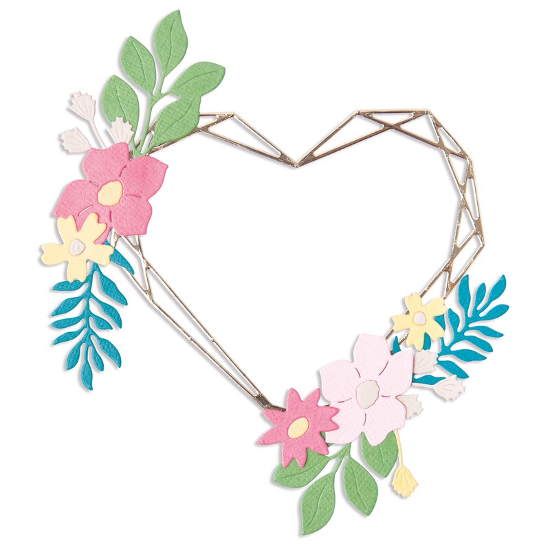 Floral Geo Heart Frame Thinlits Dies - Sizzix | Michaels