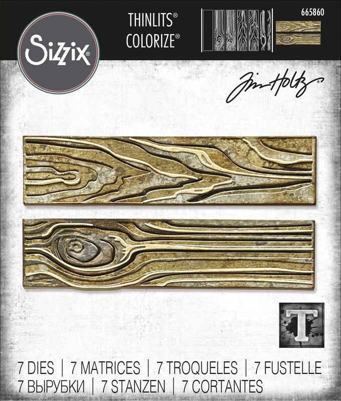 Woodgrain Colorize Thinlits Dies By Tim Holtz - Sizzix | Michaels