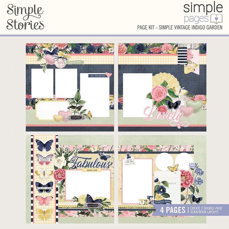Simple Vintage Indigo Garden Simple Pages Page Kit - Simple Stories ...
