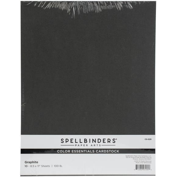 Graphite Color Essentials Cardstock 8.5x11 - Spellbinders | Michaels