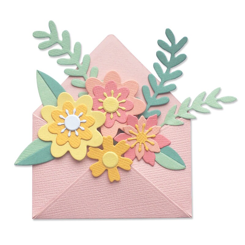 Flowers w/ Envelope Thinlits Die Set - Sizzix | Michaels