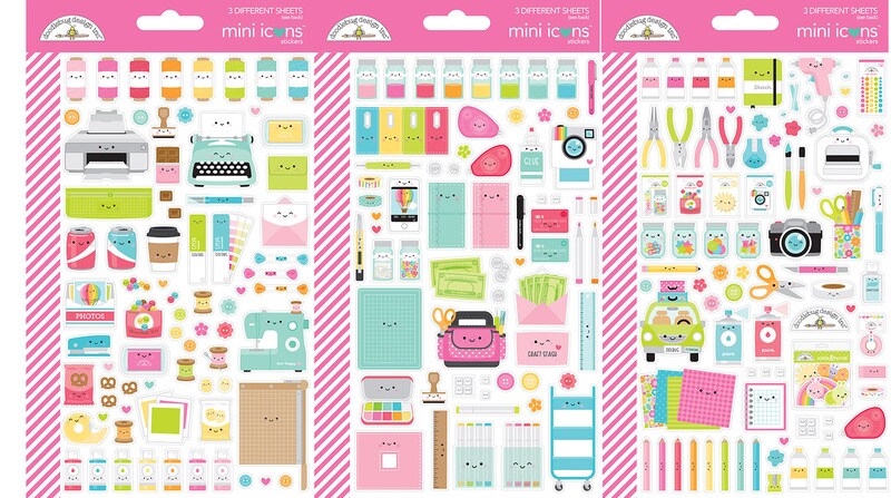 Cute & Crafty Mini Icons Stickers - Doodlebug | Michaels