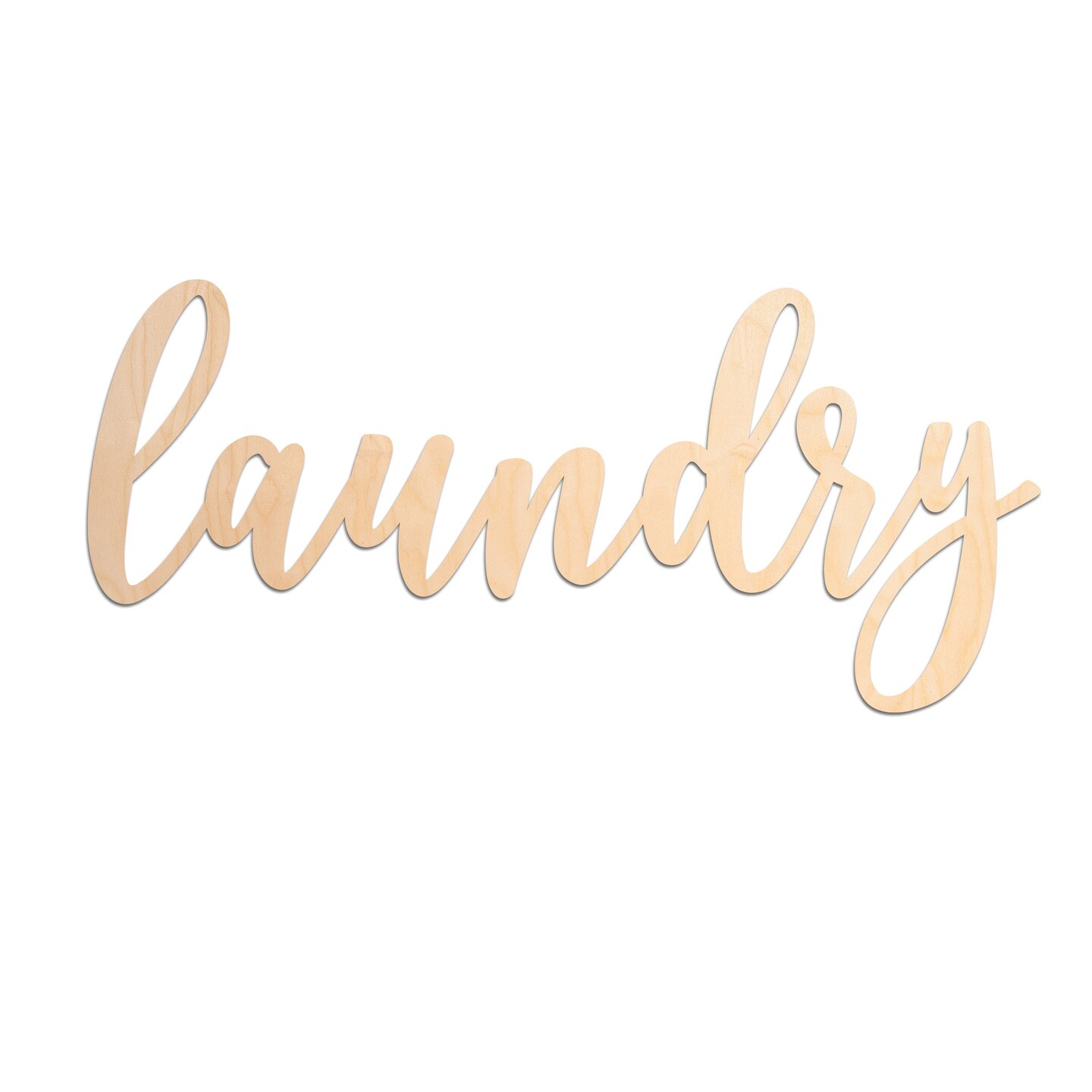 Unfinished Wooden Cursive "Laundry" Sign | Michaels