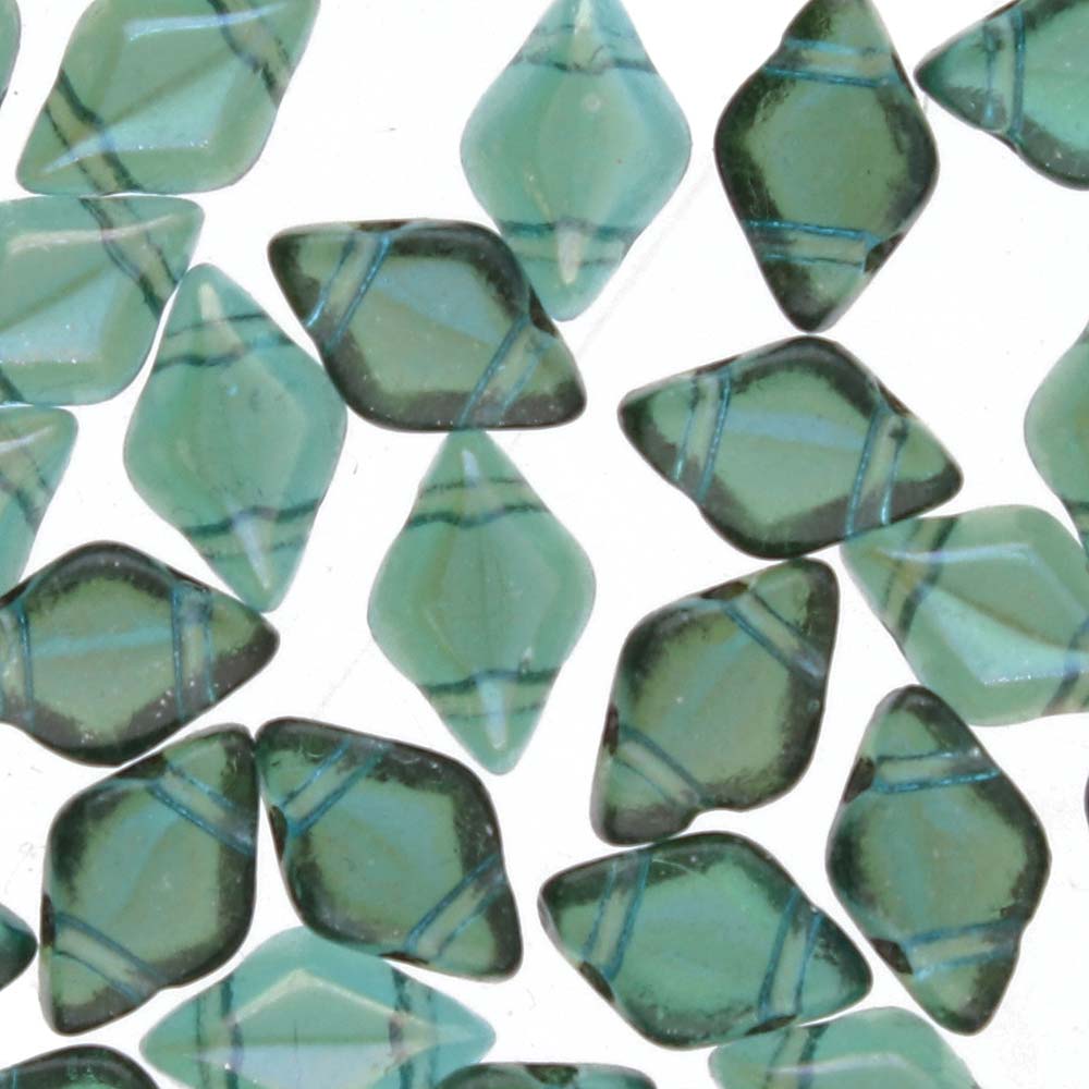 GemDuo 2-Hole Diamond Shaped Bead, Aqua Celsian, GD6002-22501 | Seed ...