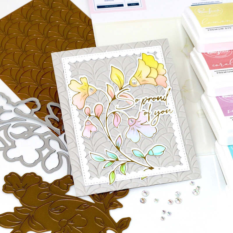 Folk Floral Stem Stencils - Pinkfresh | Michaels