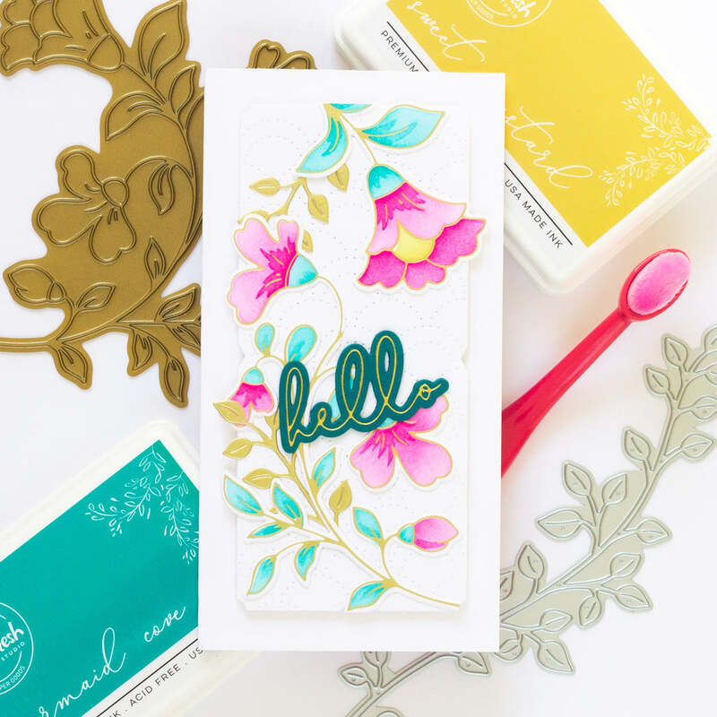 Folk Floral Stem Stencils - Pinkfresh | Michaels