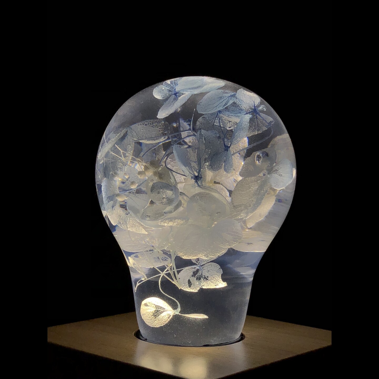 Unique Blue Hydrangea LED Table Lamp | Michaels