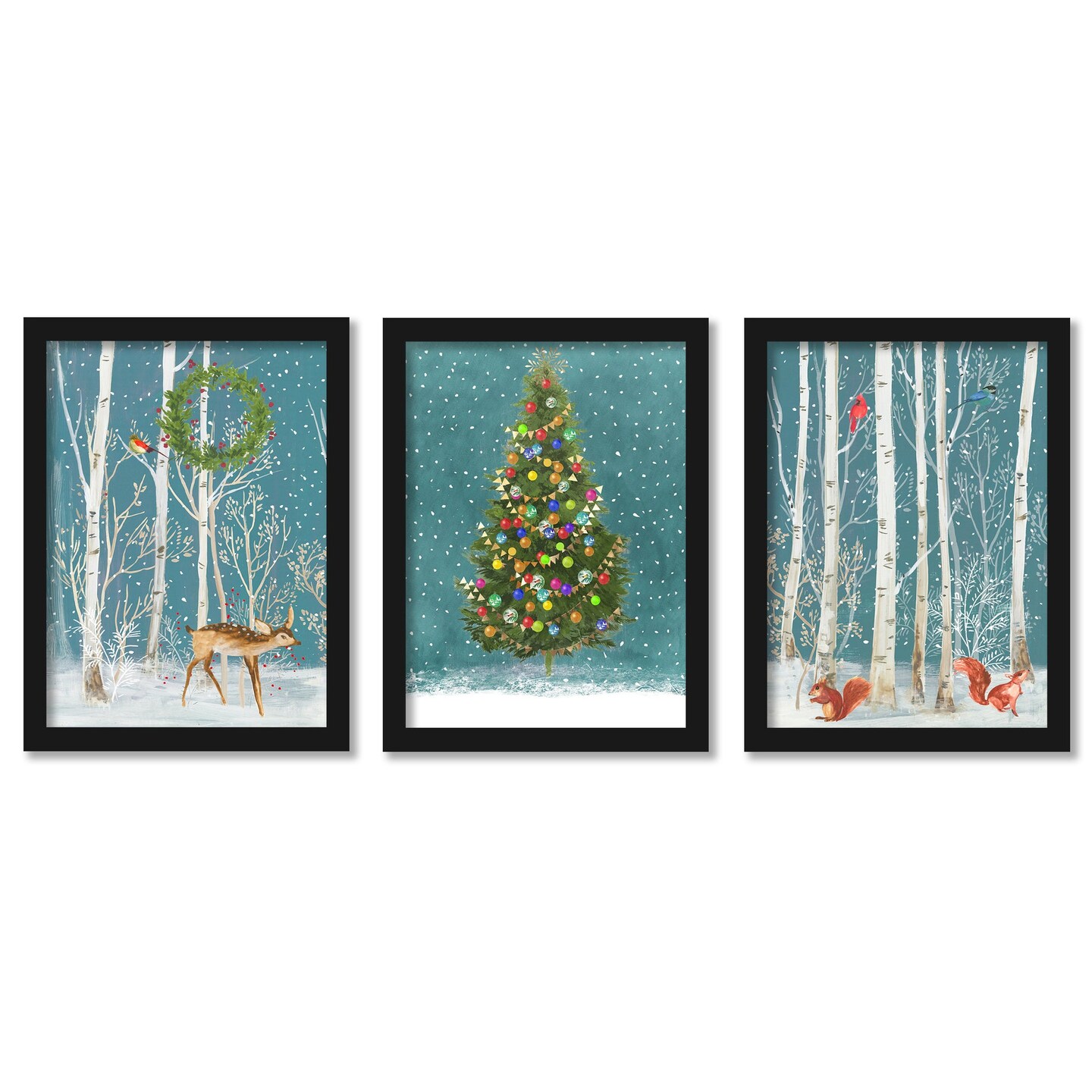 Peach Tropics by Sabina Fenn - 3 Piece Gallery Framed Print Art Set ...