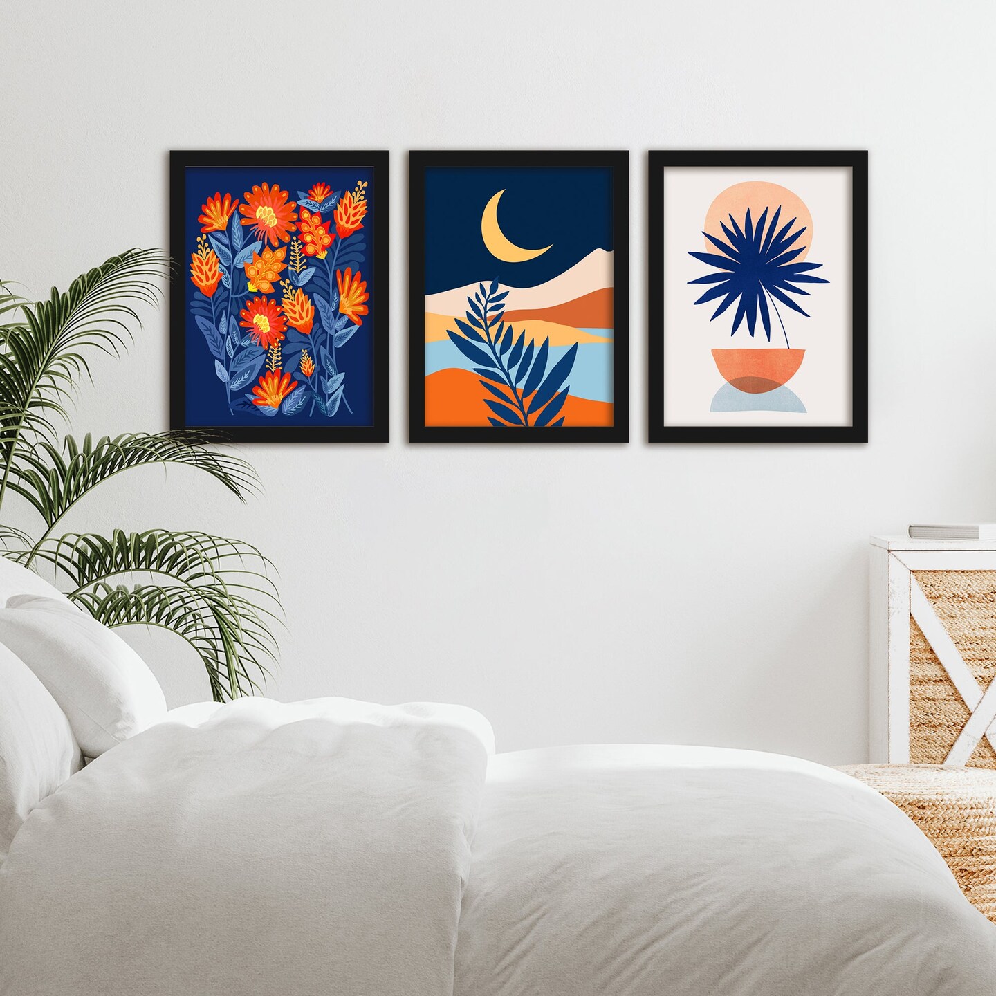 Midnight Islands by Modern Tropical - 3 Piece Gallery Framed Print Art ...