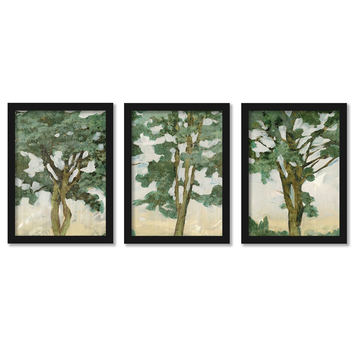 Impressionist Trees by Allison Pearce - 3 Piece Gallery Framed Print ...