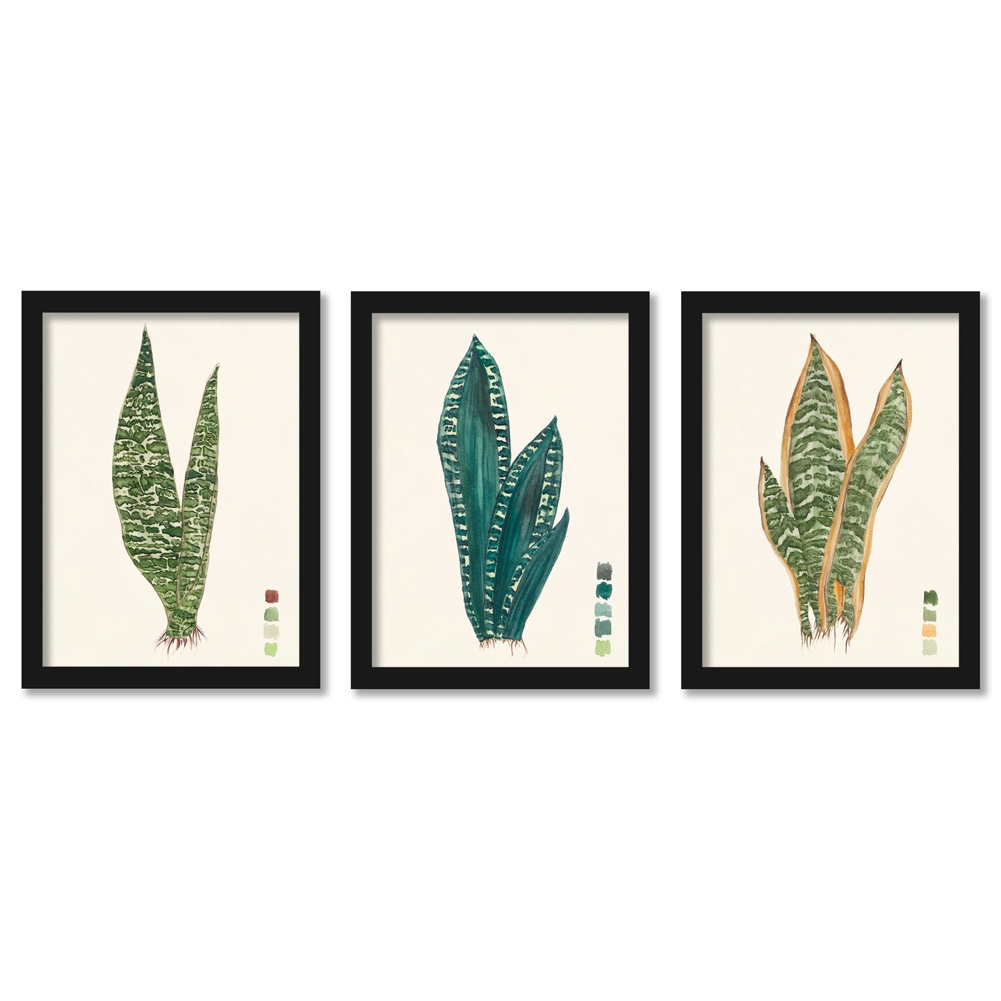 Hatch Marks by Roseanne Kenny - 3 Piece Gallery Framed Print Art Set ...