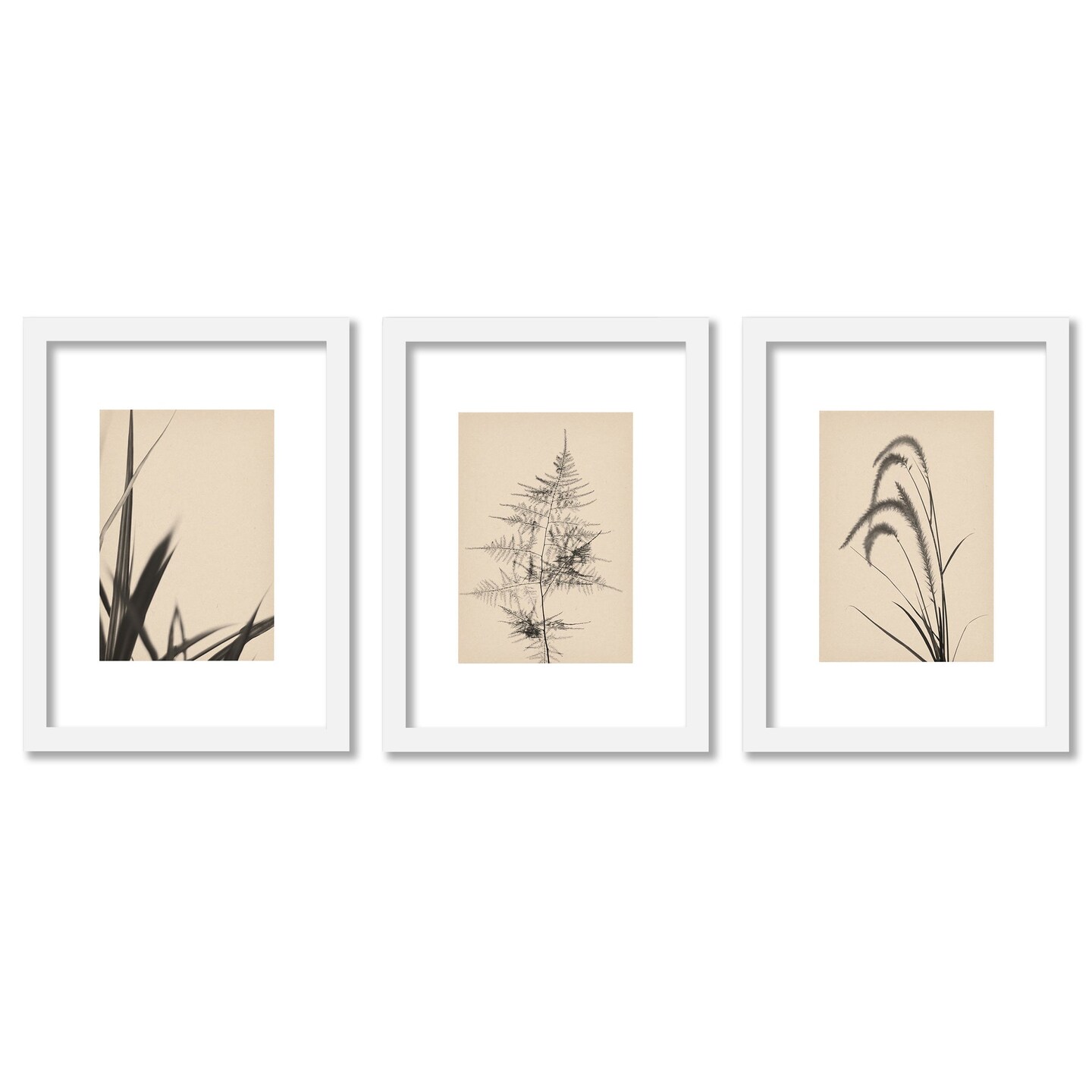 Grey Grids by Laura Marshall - 3 Piece Gallery Framed Print Art Set ...