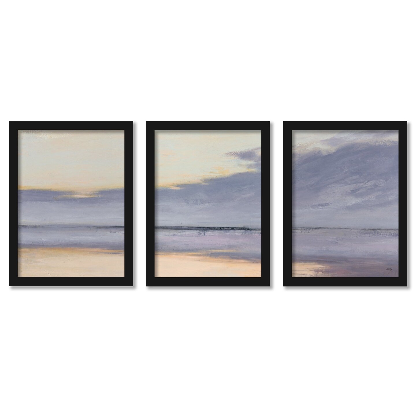 Green Impressionist Landscape by Jetty Home - 3 Piece Gallery Framed ...