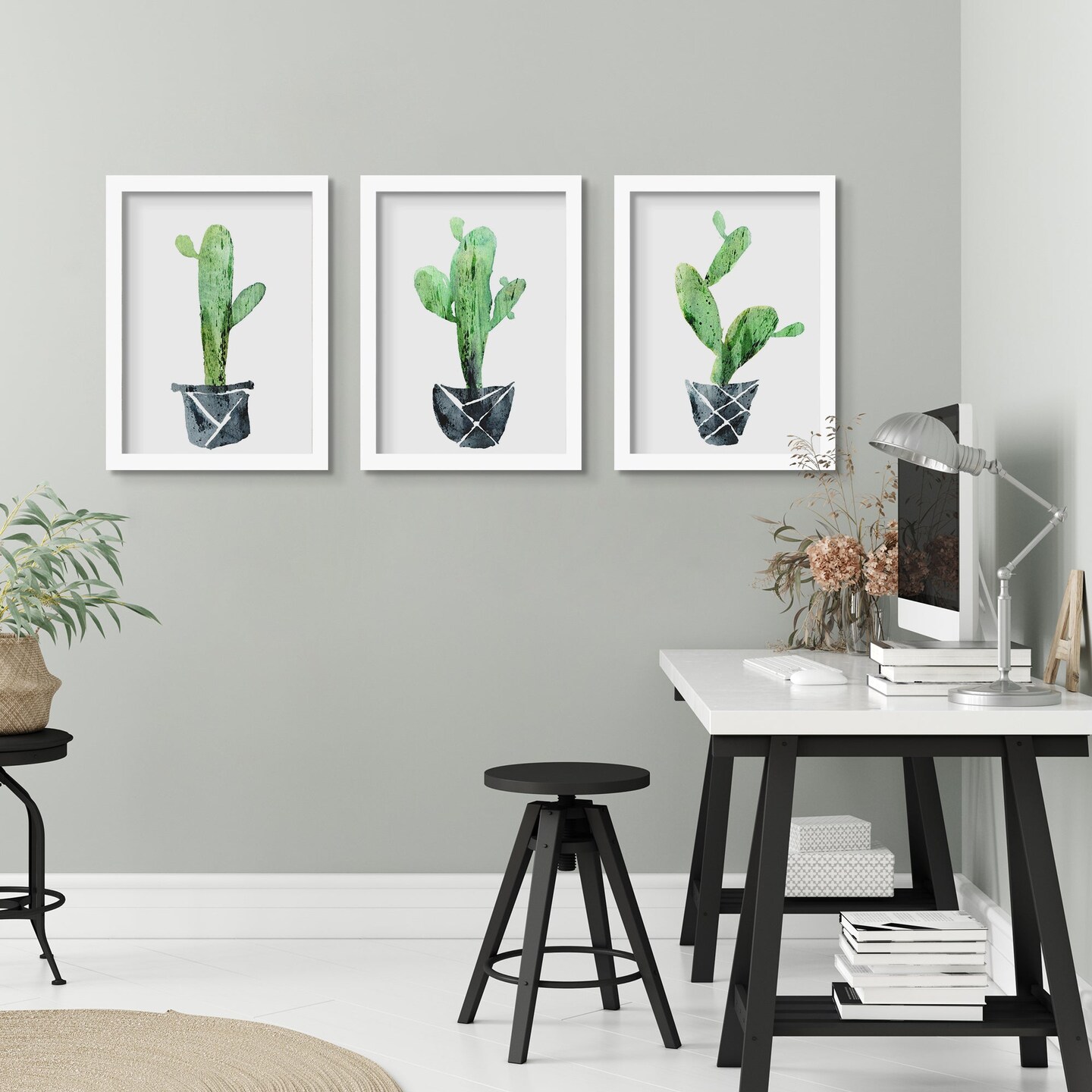 White Clouds by Ed Goldstein - 3 Piece Gallery Framed Print Art Set ...