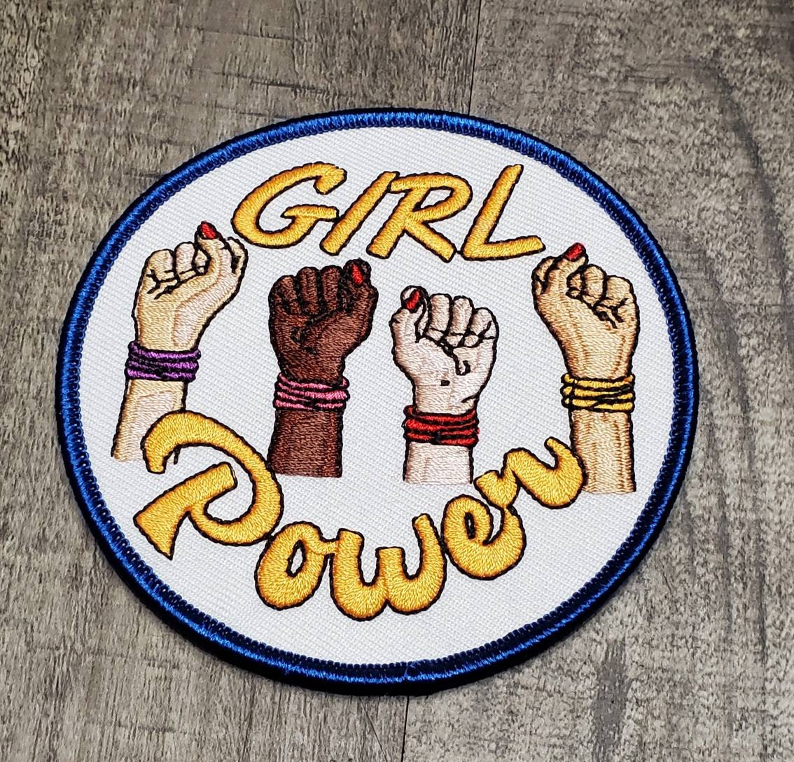 "Girl Power Fist" Female Empowerment Patch, Feminist Fist Patch, Iron-on Patch, Size 3" inches ...