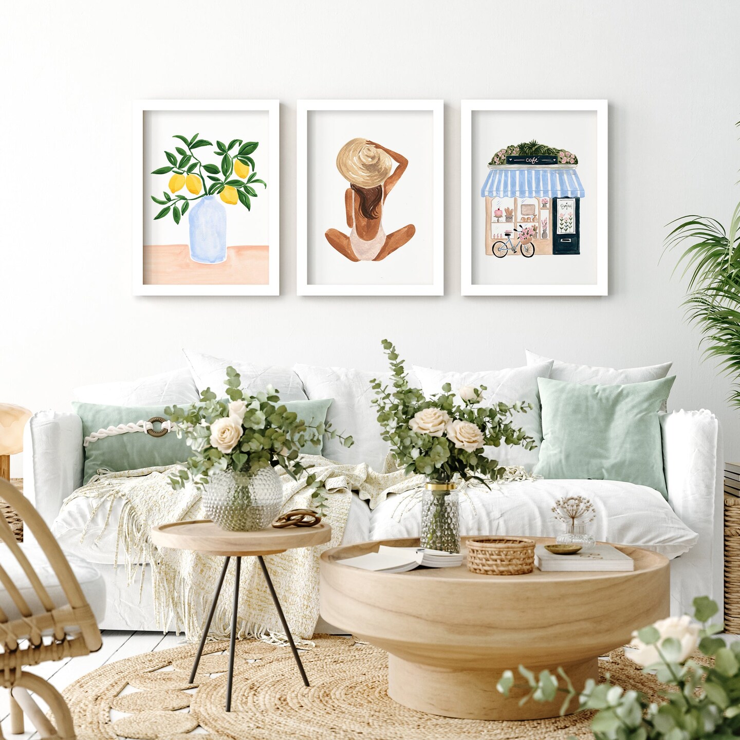 Parisian Cafe by Sabina Fenn - 3 Piece Gallery Framed Print Art Set ...