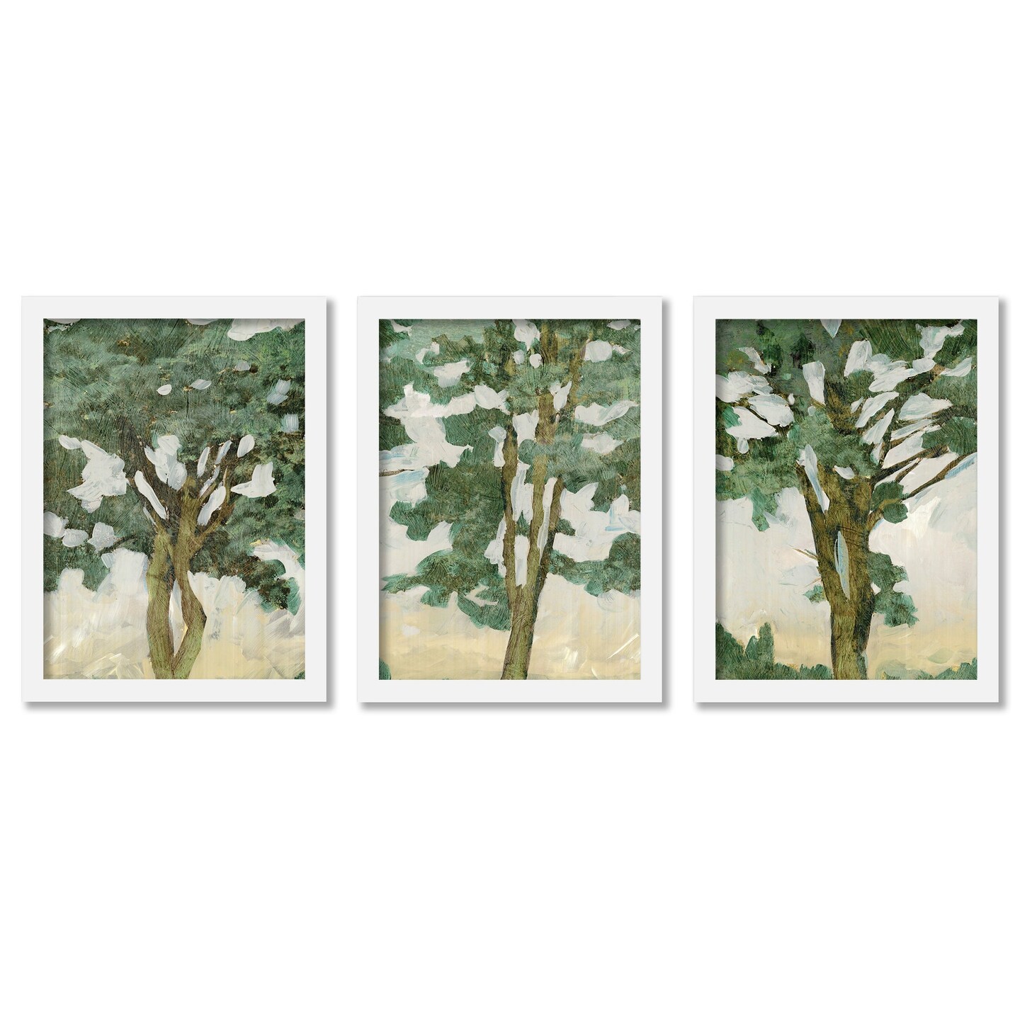 Impressionist Trees by Allison Pearce - 3 Piece Gallery Framed Print ...