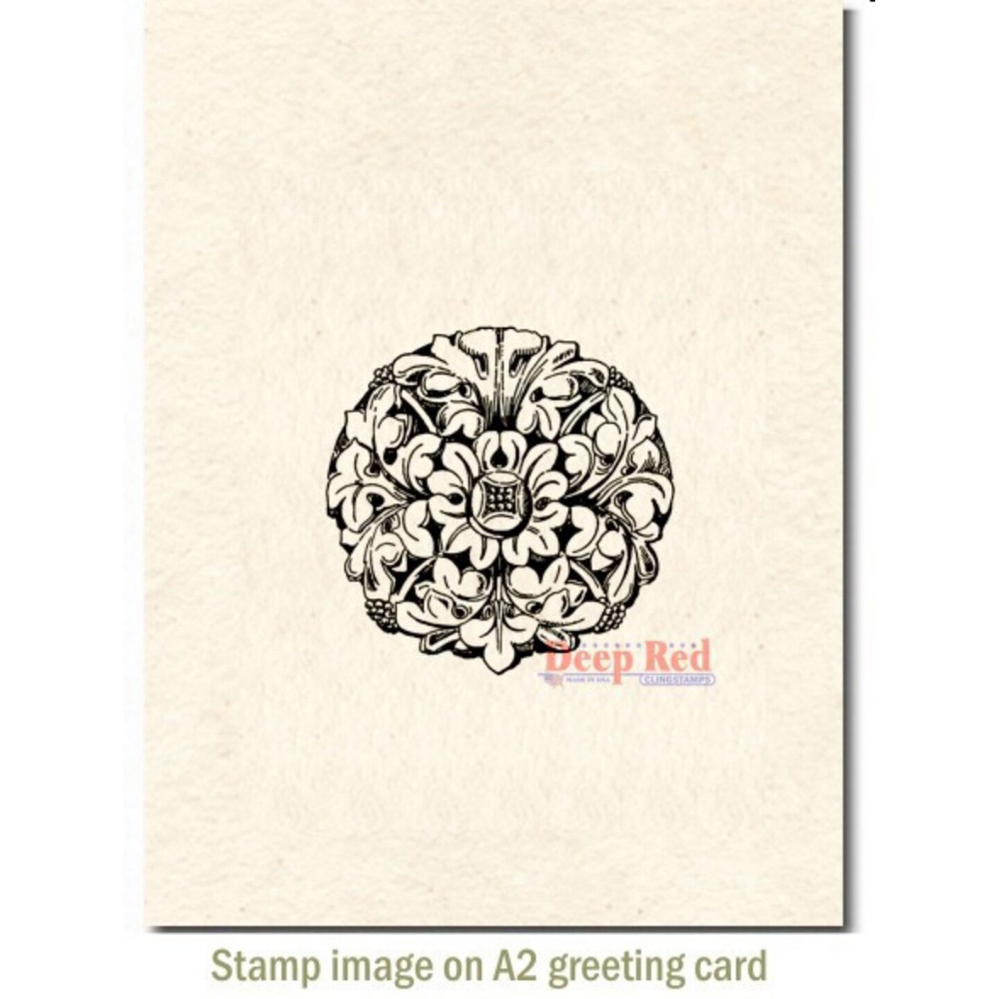 Deep Red Stamps Wrought Iron Medallion Rubber Cling Stamp 2 x 2 inches ...