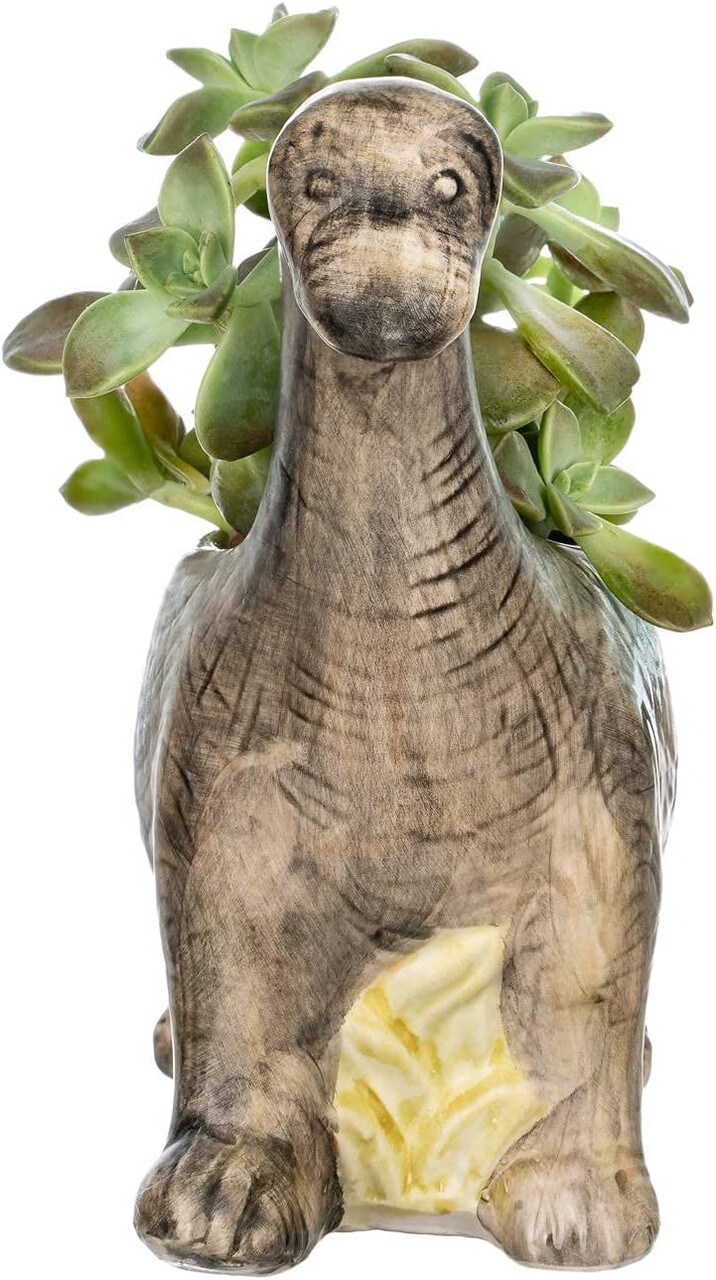 Dinosaur Pencil Holder 9.5" x 7.5" x 3" Ceramic Dinosaur Desk Office ...