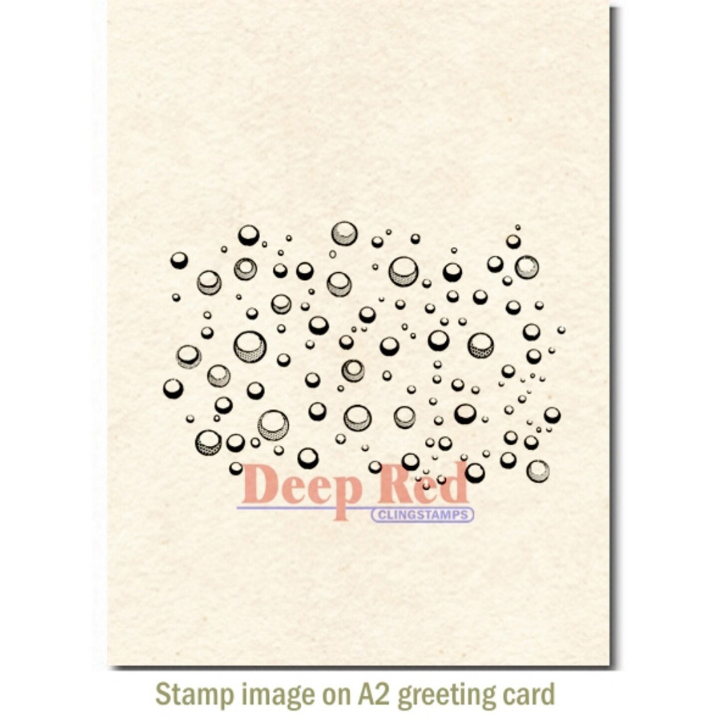 Deep Red Stamps Water Droplets Background Rubber Cling Stamp 3.25 x 2. ...