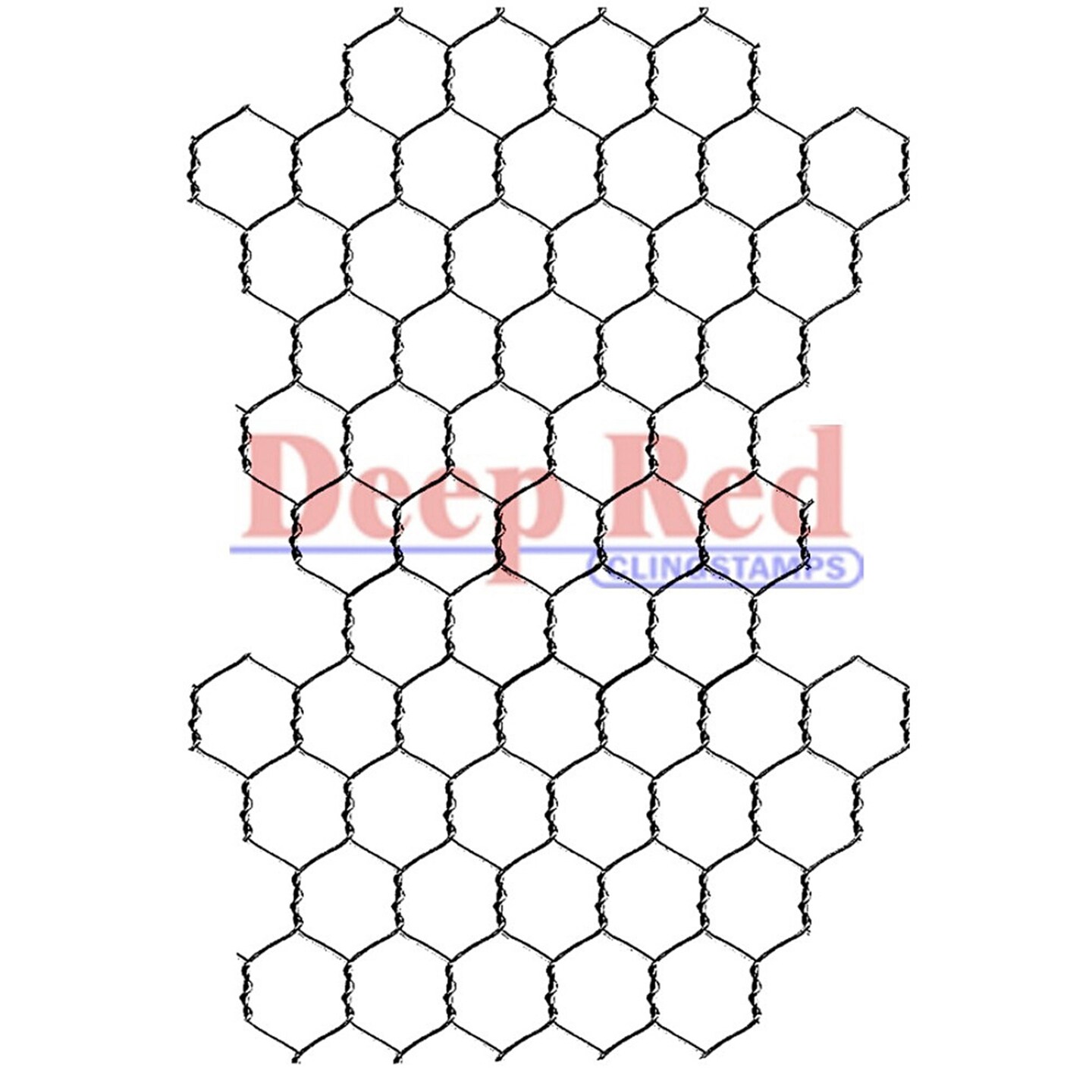 Deep Red Stamps Chicken Wire Background Rubber Cling Stamp 2 x 2.9 ...