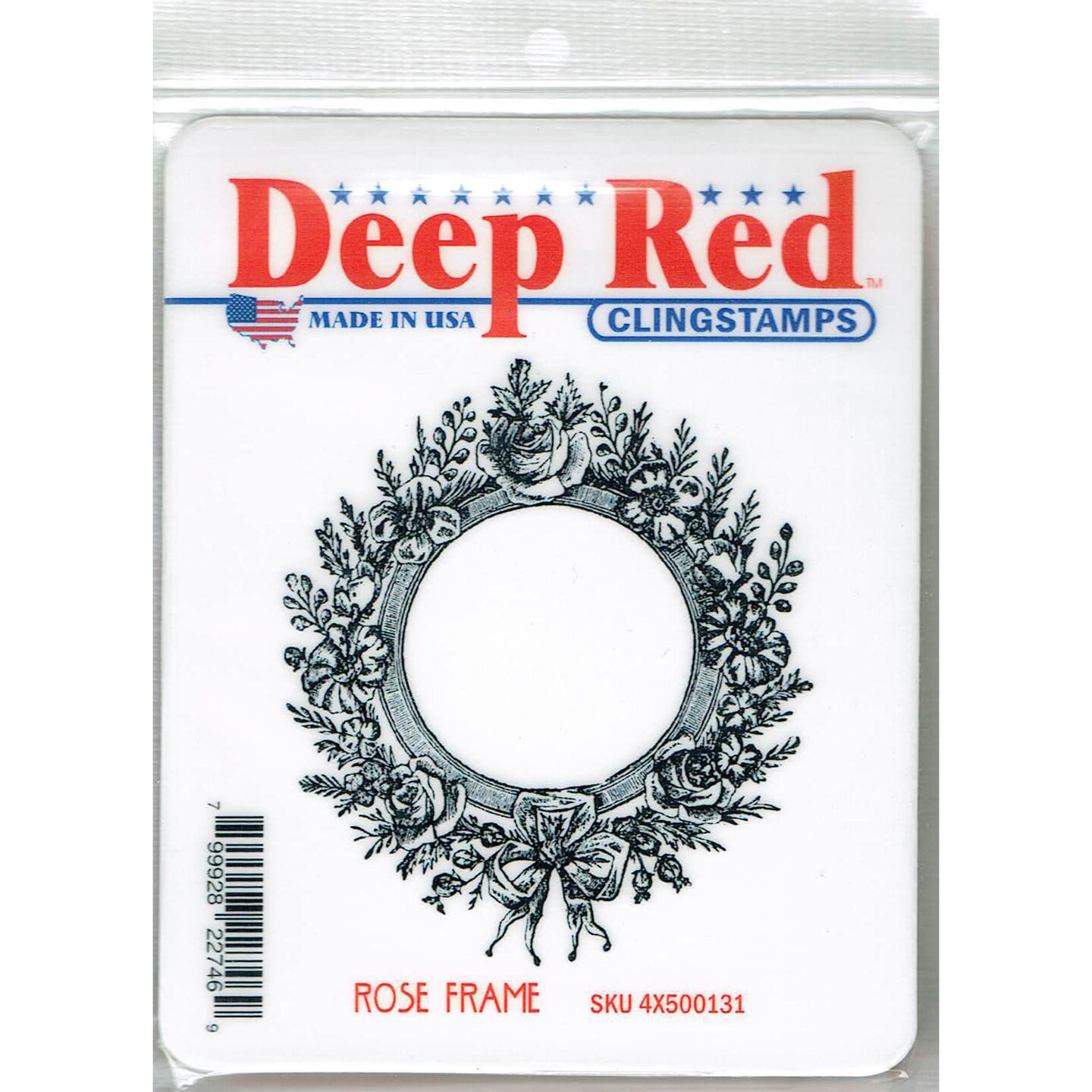 Deep Red Stamps Rose Frame Rubber Cling Stamp 3 x 3.25 inches | Michaels