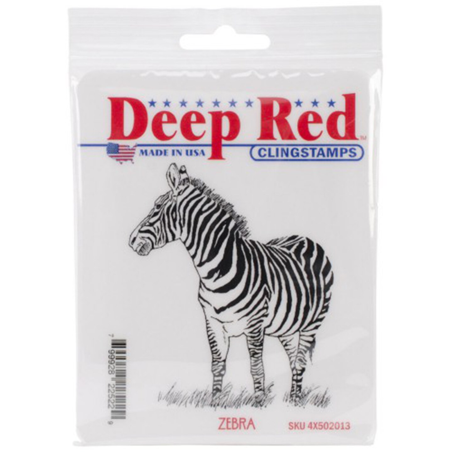 Deep Red Stamps Zebra Rubber Cling Stamp 2.75 x 3.1 inches | Michaels