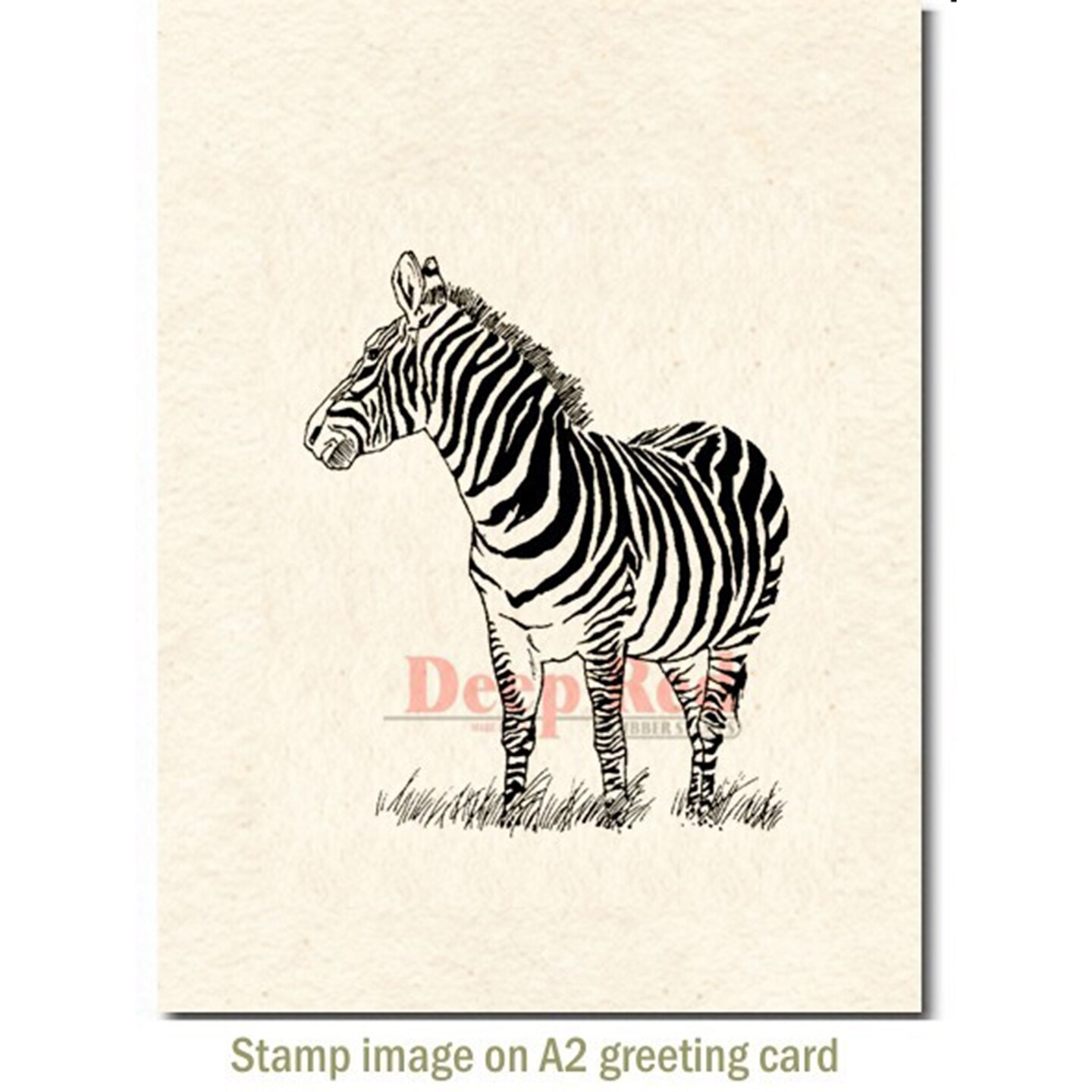 Deep Red Stamps Zebra Rubber Cling Stamp 2.75 x 3.1 inches | Michaels