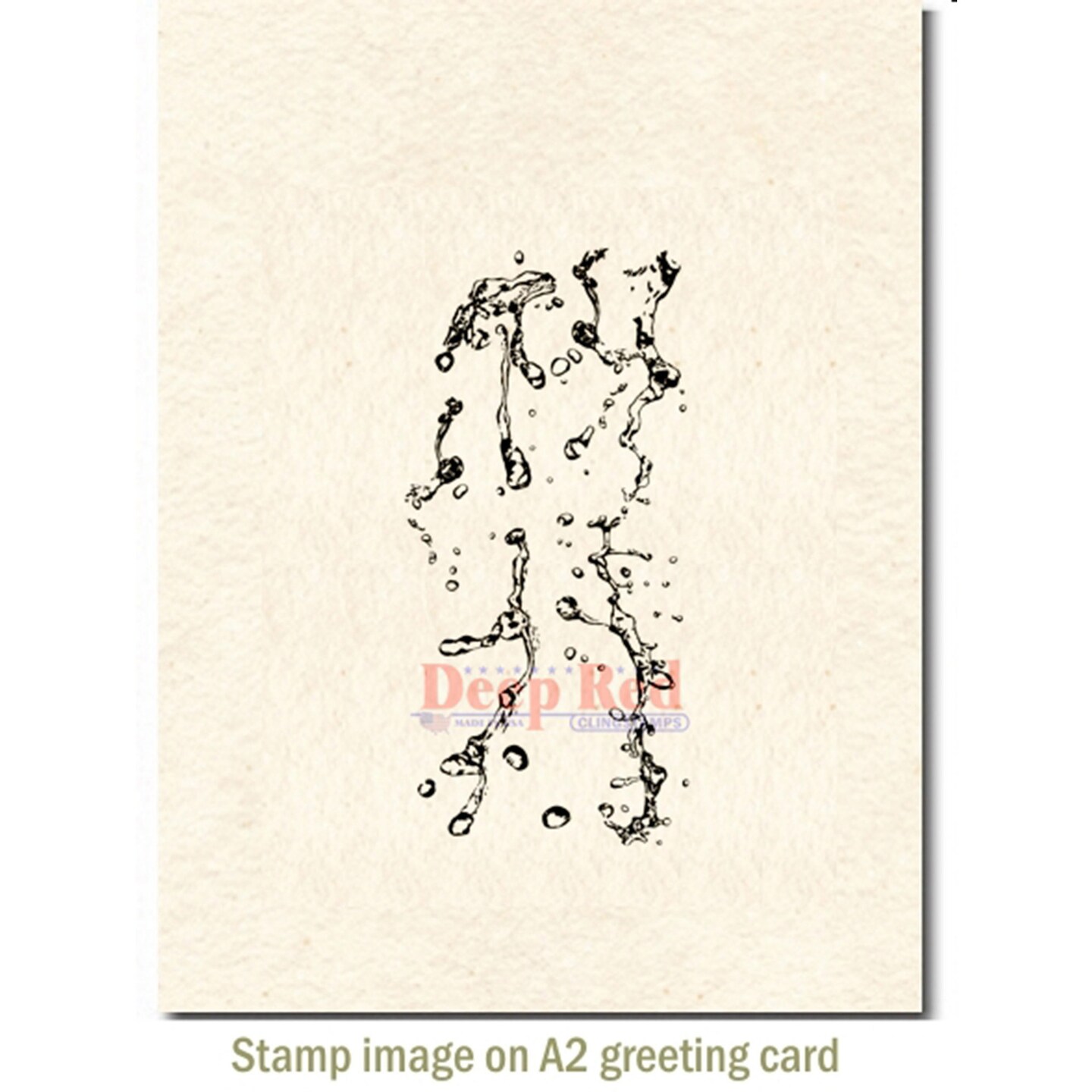 Deep Red Stamps Water Splash Rubber Cling Stamp 1.5 x 3.2 inches | Michaels