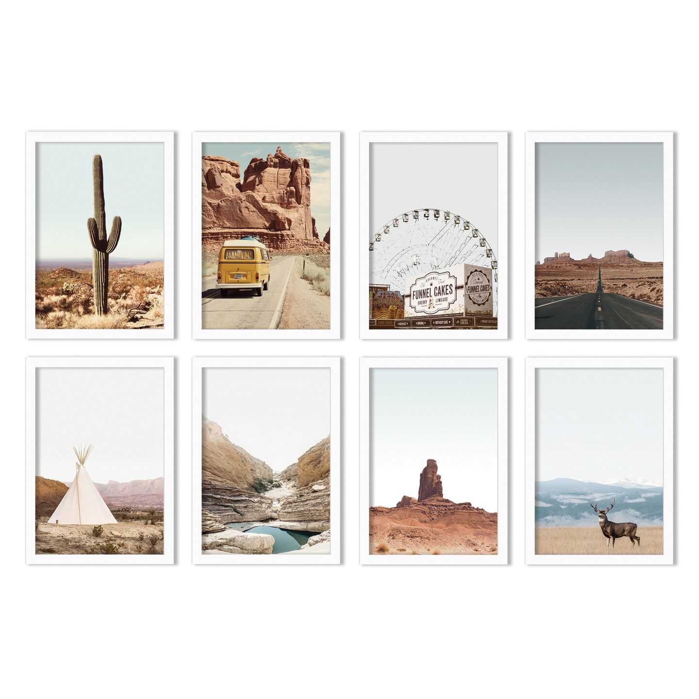 Neutral Southwest Photography by Tanya Shumkina - 8 Piece Framed Art ...