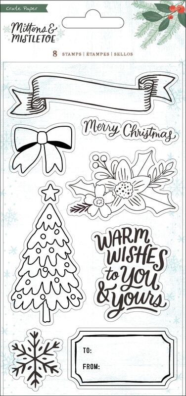 Mittens and Mistletoe Acrylic Stamp - Crate Paper | Michaels