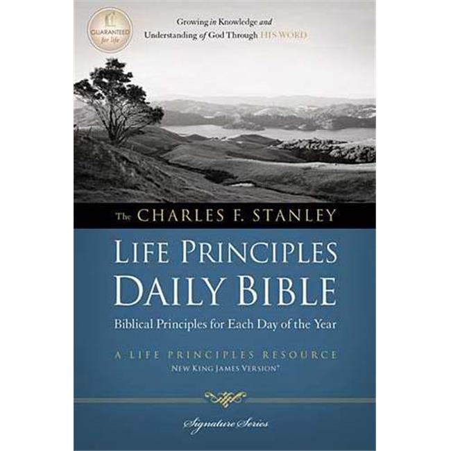 Nelson Bibles 054926 Nkjv Charles Stanley Life Principles Daily Bible ...