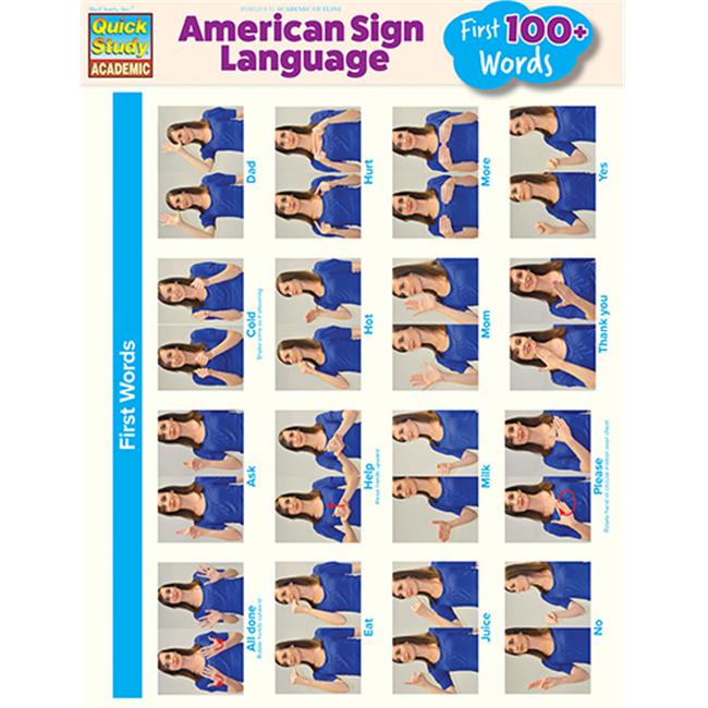 BarCharts 9781423228561 American Sign Language First 100 Plus Words BarCharts 9781423228561 American Sign Language First 100 Plus Words