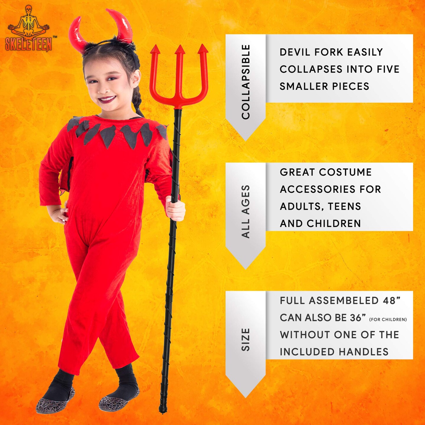 Devil Pitchfork Costume Accessories - Devils Demon Prop Pitch Fork ...