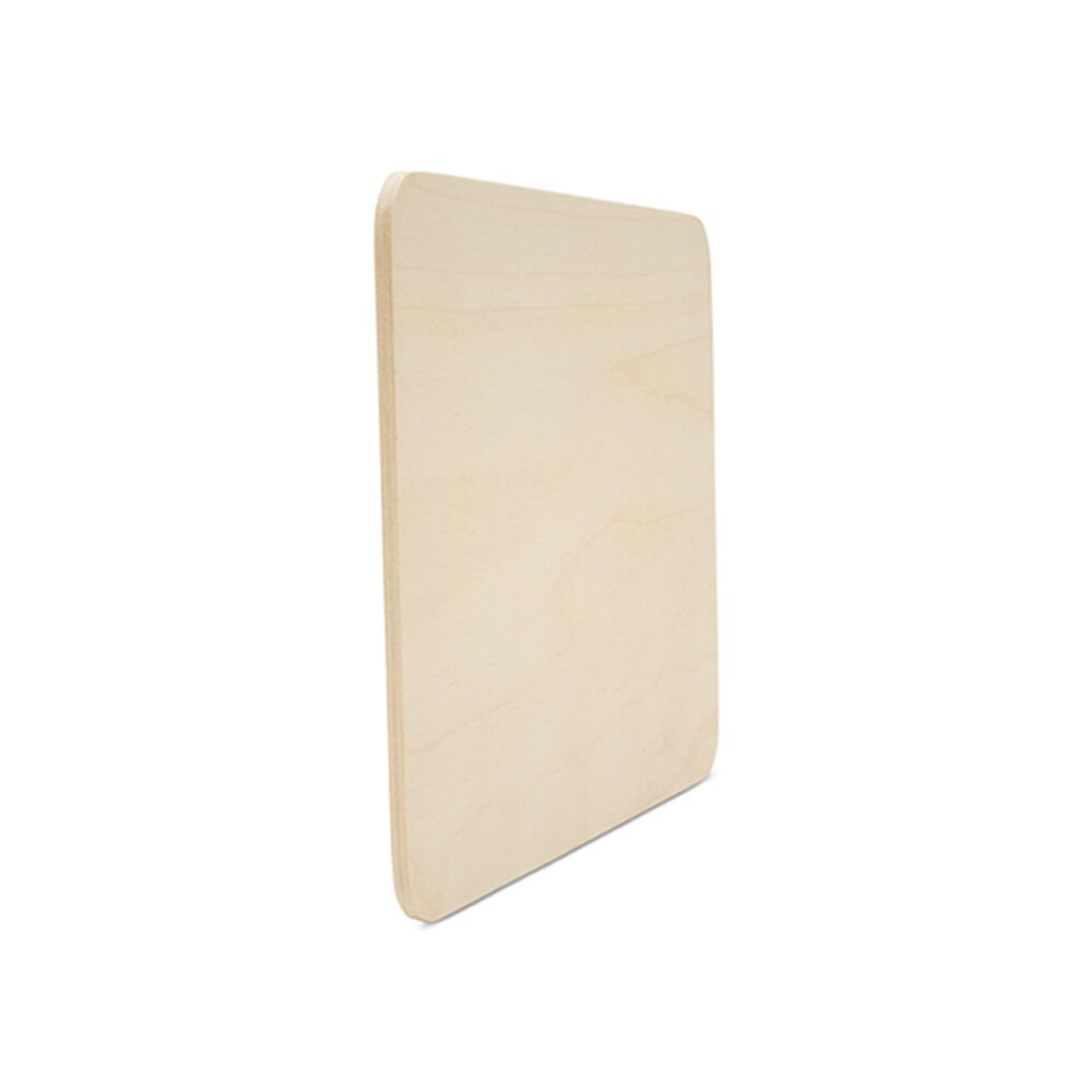 Unfinished Square Plaque, Multiple Sizes, Blank Wood Sign with Round ...