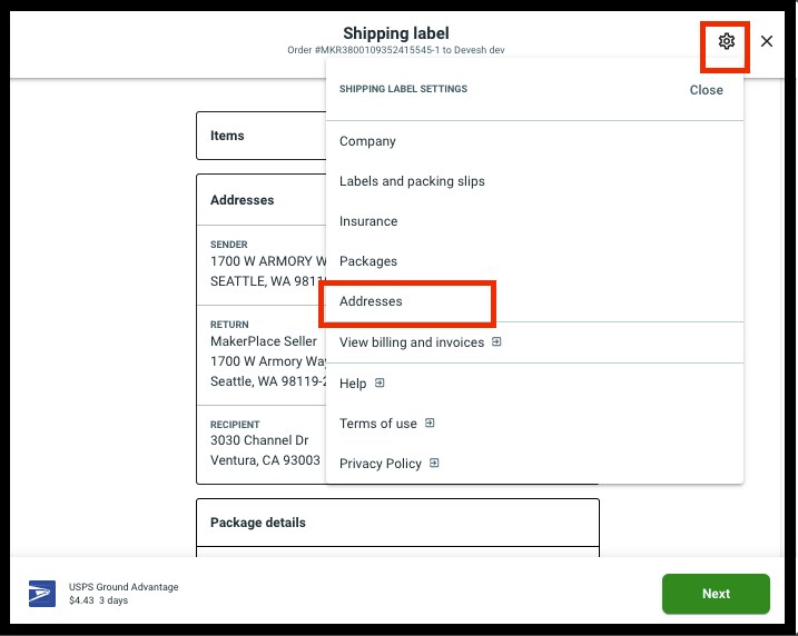 How to Purchase and Print Shipping Labels on MakerPlace - Seller Support