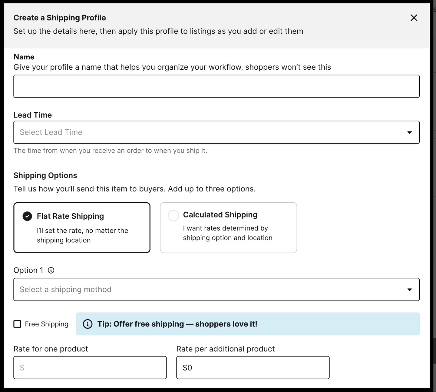 How to Create Shipping Profiles on MakerPlace – Seller Support